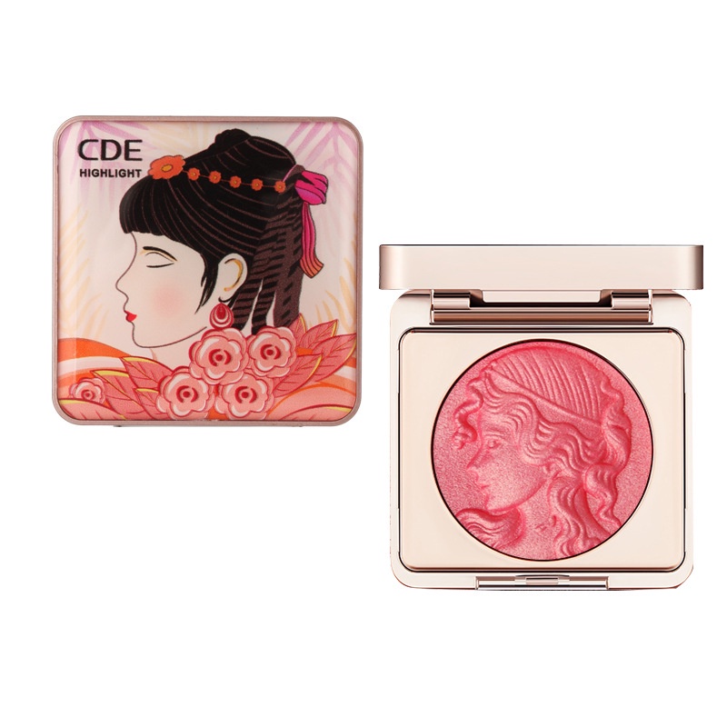 CDE Blush Vibrant Girl Monochrome Embossed Orange Blush Brightens Skin ...