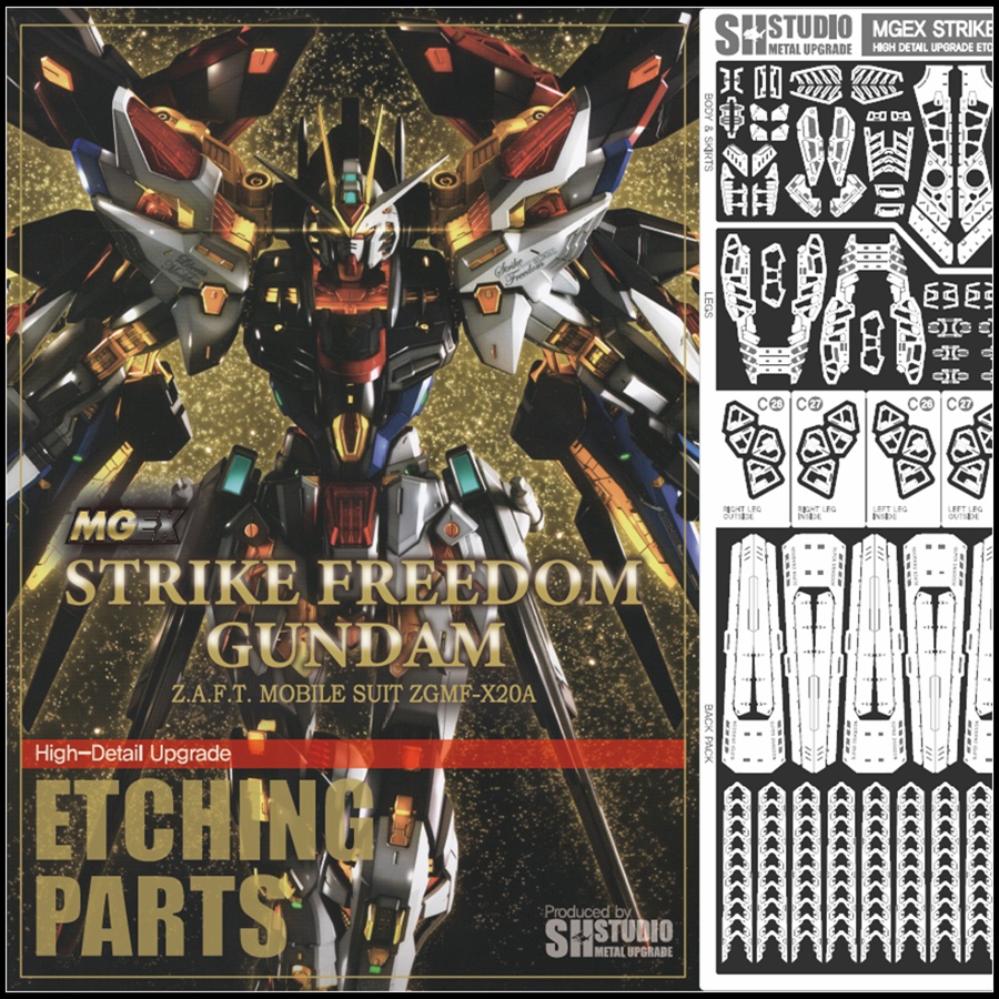 SH STUDIO MGEX 1/100 STRIKE FREEDOM high detail upgrade etching parts ...