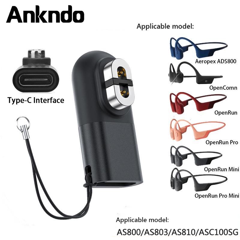 Ankndo Magnetic Type-c Charging Adapter Bone Conduction Headphones ...
