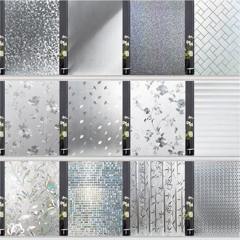 Glass Sticker Transparent Opaque Frosted Glass Film Bathroom Privacy ...