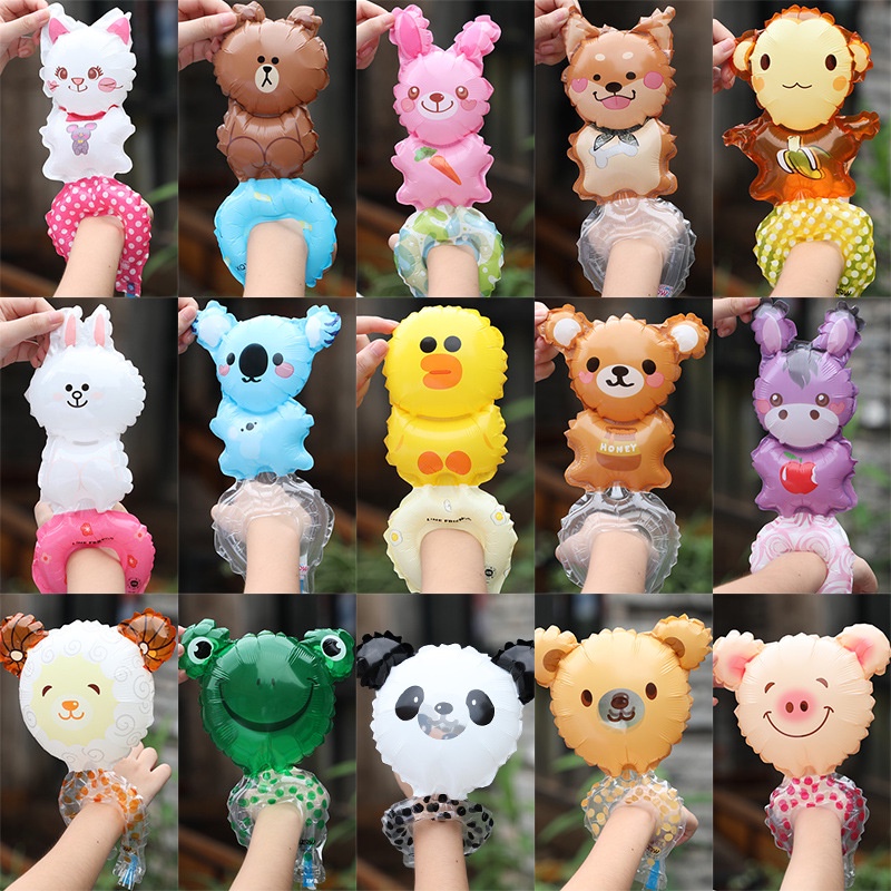 5 PCS Cartoon Wrist Balloon Wearing Hand Balloon Children's Day ...