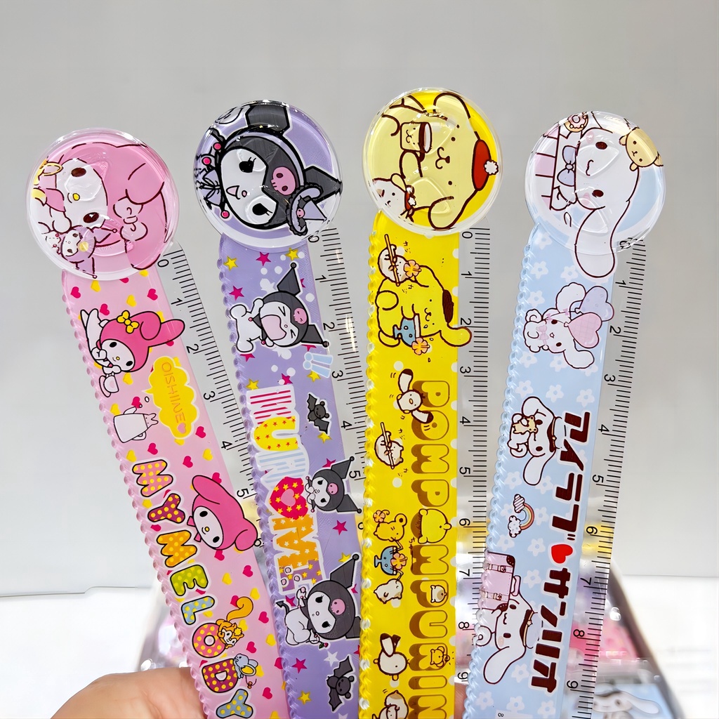 Cartoon Cartoon 15cm Ruler Transparent Scale Ruler Drawing Ruler ...