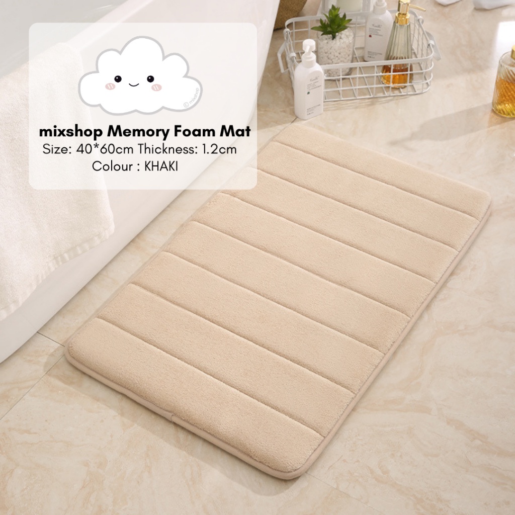 mixshop Premium Extra Thick Memory Foam Floor Mat Anti Slip [Available ...