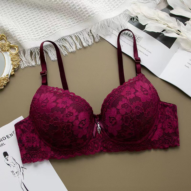 Lace Bra Push Up Bra Small Size 34-40A B Cup Wired Thick Foam Bra ...