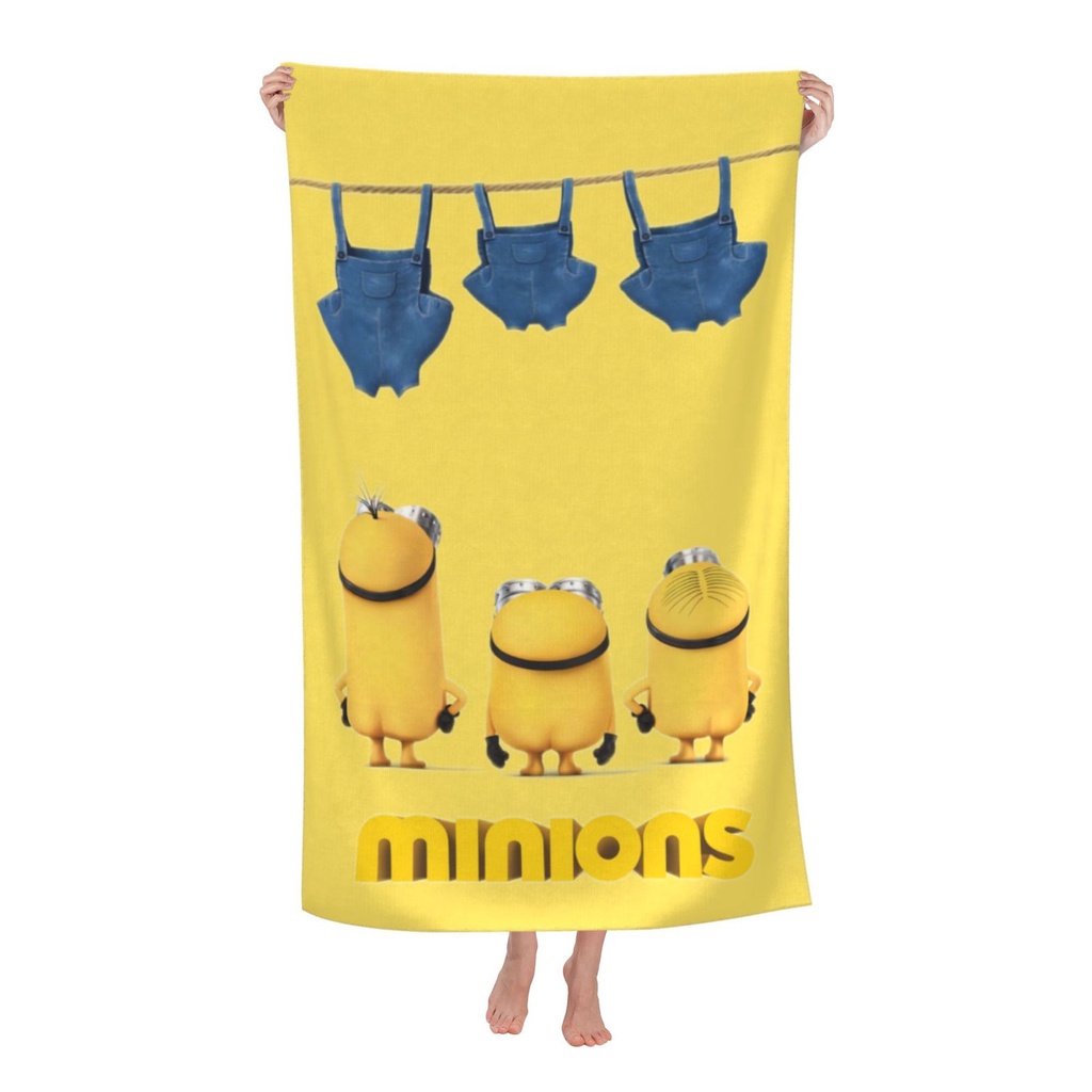 Minions Unisex Microfiber Towels Bath Robes Bath Towels Fashion Printed ...