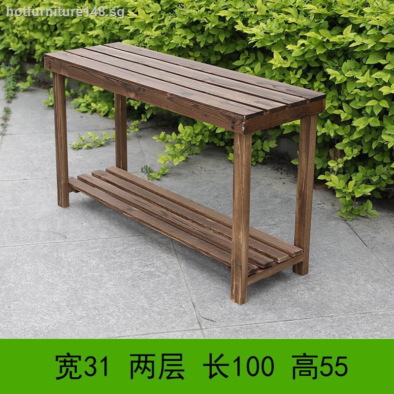 ﺴstool solid wood flower frame living cream pot simple modern balcony ...