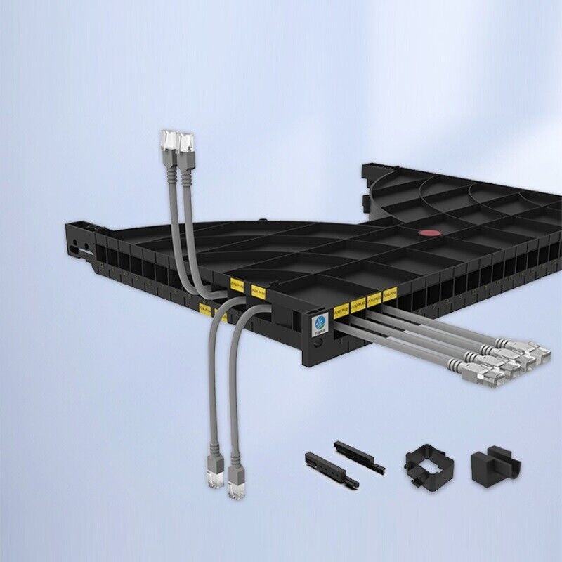 1U Channel Cable Management Rack 19-Inch Cabinet Wiring Rack Cable ...