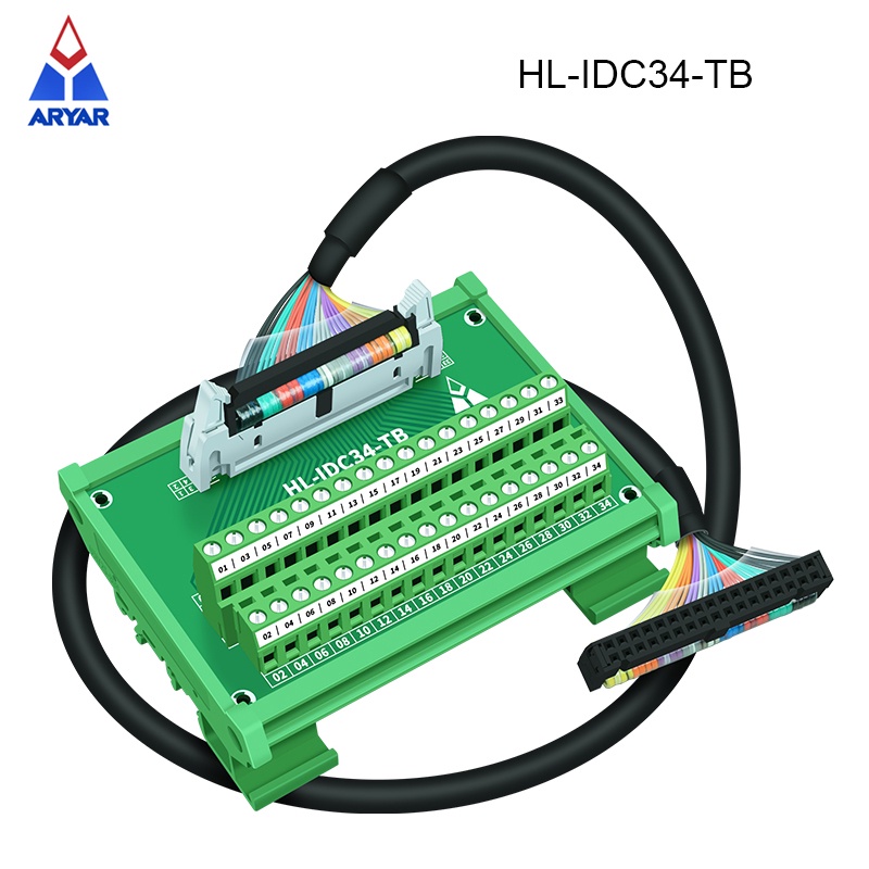 DIN Rail Mount Dual IDC40 Pitch 2.54mm Male Header Interface Module ...