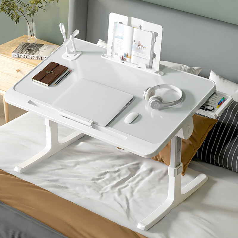Laptop Desk for Bed, Height Adjustable Laptop Bed Desk with Drawer ...