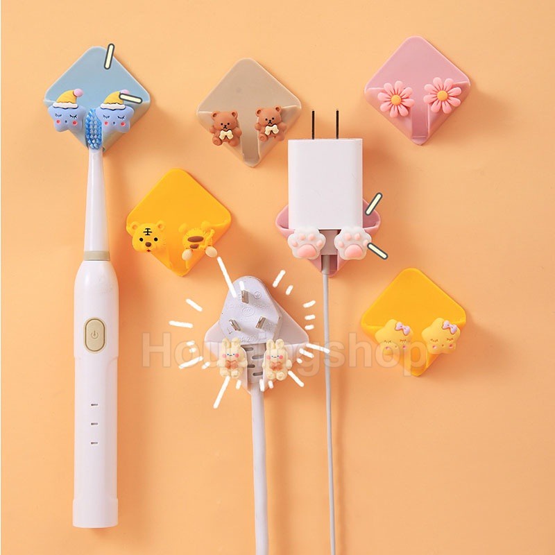 Multifunctional Wall Plug Hook Self Adhesive USB Cable Power Plug ...