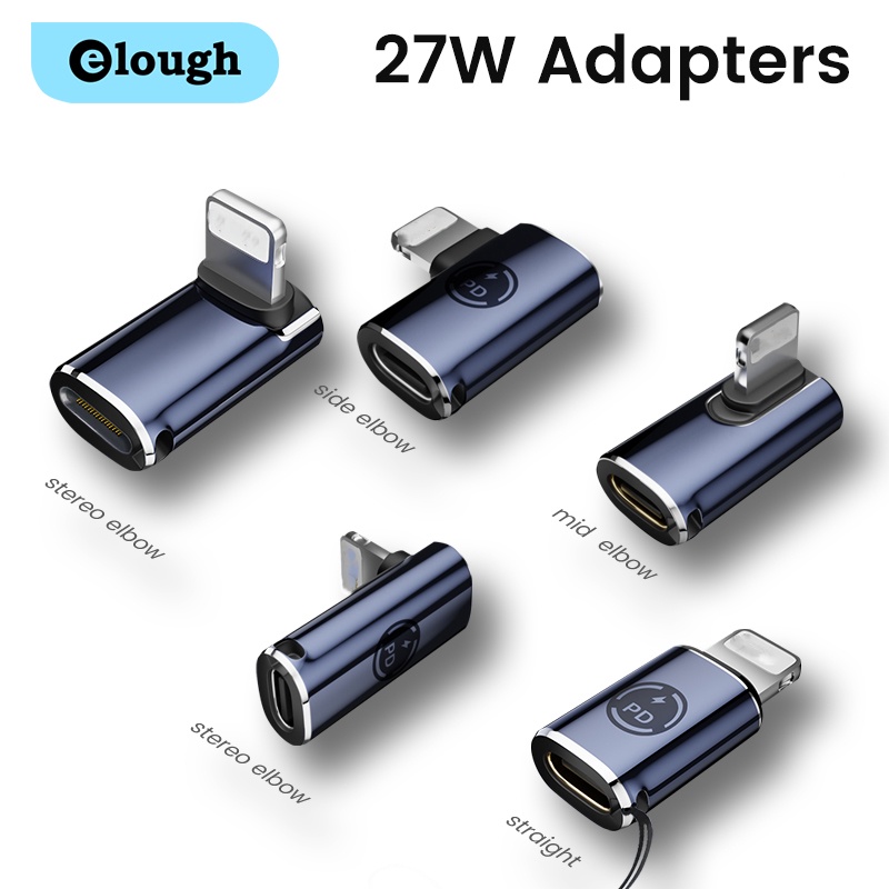 Elough PD 27W Fast Charging USB Type C to lOS Adapter OTG lOS Male to ...