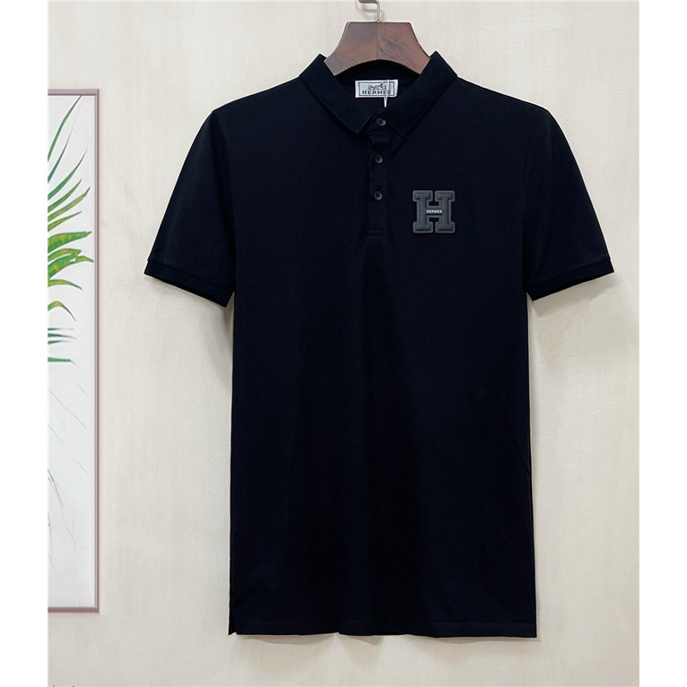 New Short Sleeve Letter Embroidered Cotton POLO Shirt S-4XL | Shopee ...