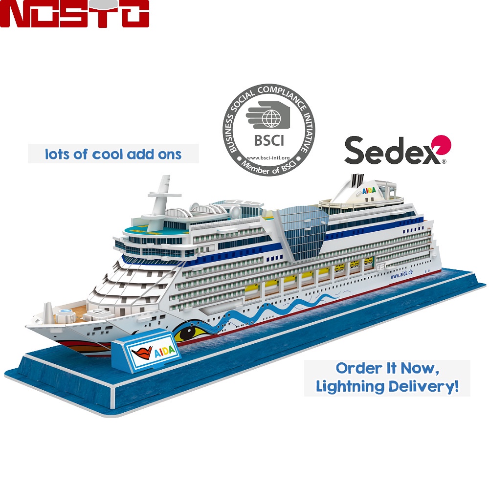 Ready Stock DIY Paper Model Puzzle Aida Cruise 3D Three-Dimensional ...