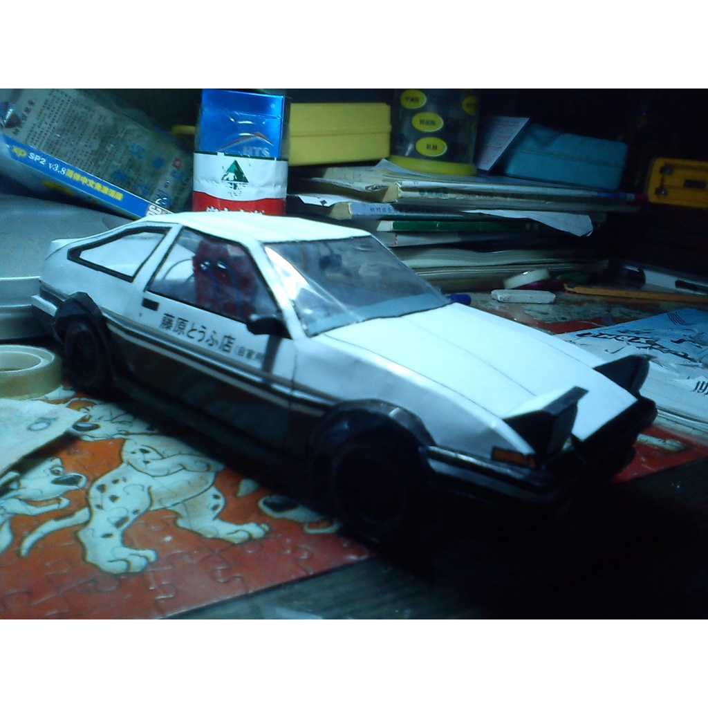 DIY paper models Initial D AE86 3D animation Paper model car Parent ...