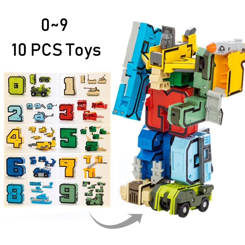 Robot Transform Building Blocks Action Figures Car Models Morphing ...