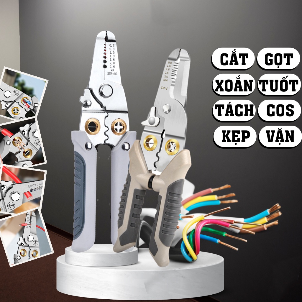 9-in-1 Multifunctional Wire Stripping Pliers Cutting Pliers Cos Wire ...