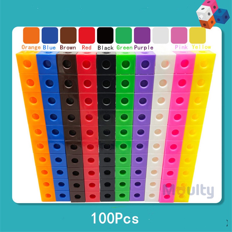 Moulty Linking Math Cubes with Activity Set Number Blocks Counting Toys ...