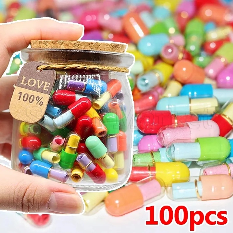 [ Featured ] 52/100Pcs Message In Bottle / Emoticon Capsule / Mini ...