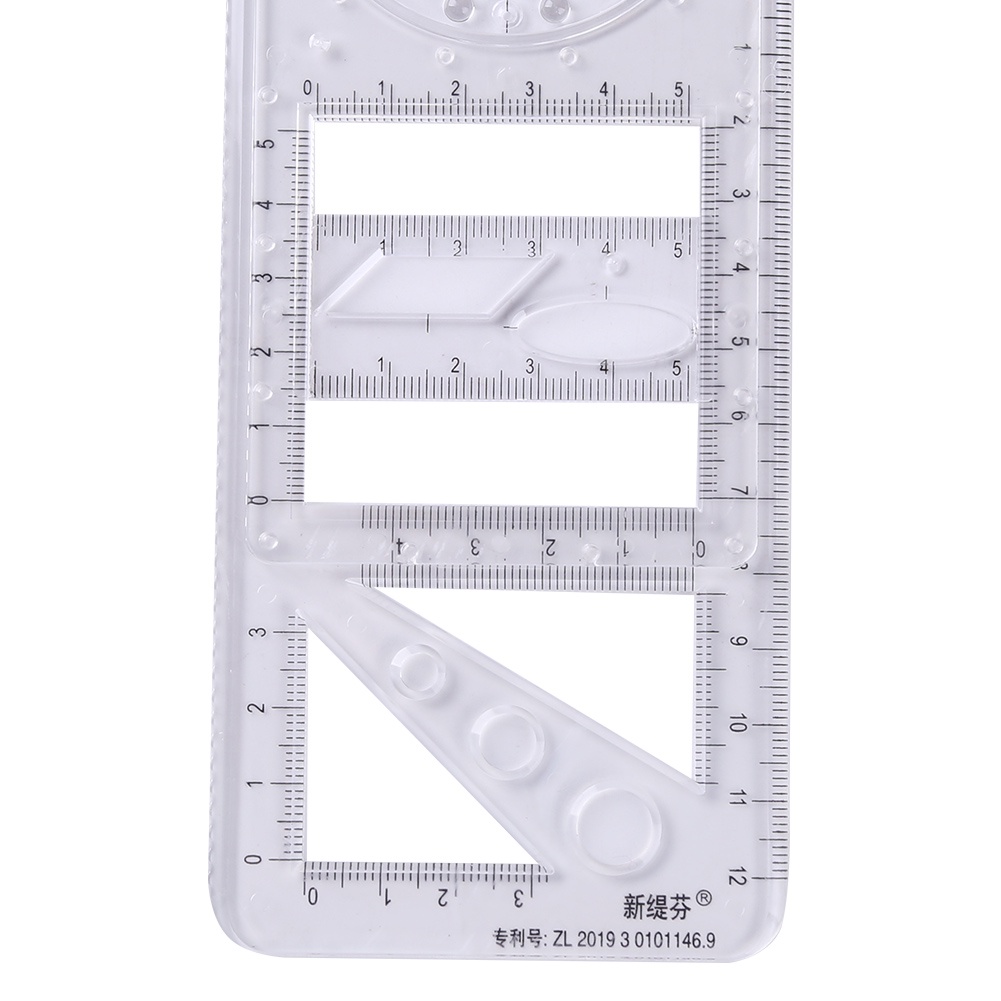 [Hotbrand.sg] Multifunctional Geometric Drawing Ruler Students ...