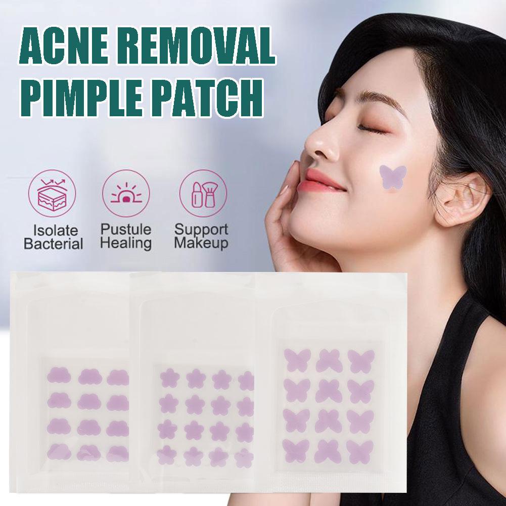 Cute Butterfly Shape Acne Patch Hydrocolloid Water Gel Invisible Scar ...