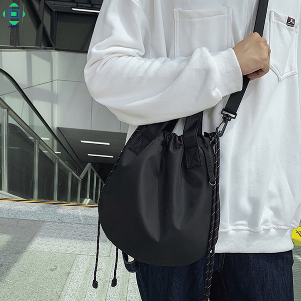 Unisex Nylon Mini Bucket Bag All-match Hand-held Messenger Bag | Shopee ...