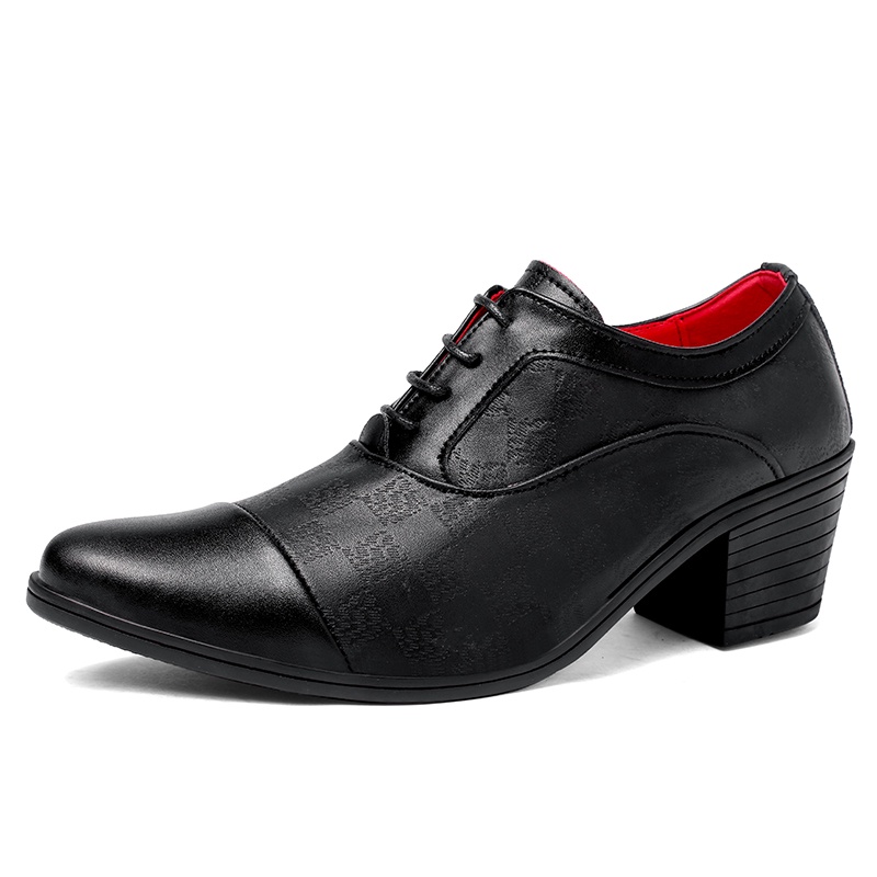 Oxford Shoes Business Dress Formal Lace-Up Leather Banquet Height ...