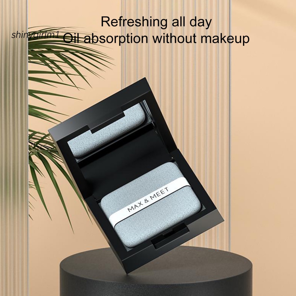 [SG] 1 Set Face Blotting Paper Double-sided Soft with Mirror Delicate ...