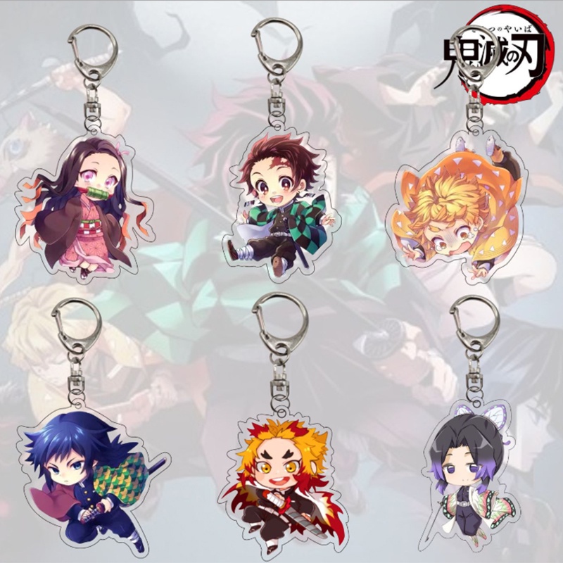 Anime Demon Slayer Keychain Kamado Tanjiro Kamado Nezuko Key Ring ...