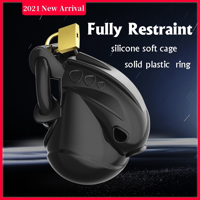 Silicone Fully Restraint Chastity Device Adjustable Cage Anti-off Belt ...