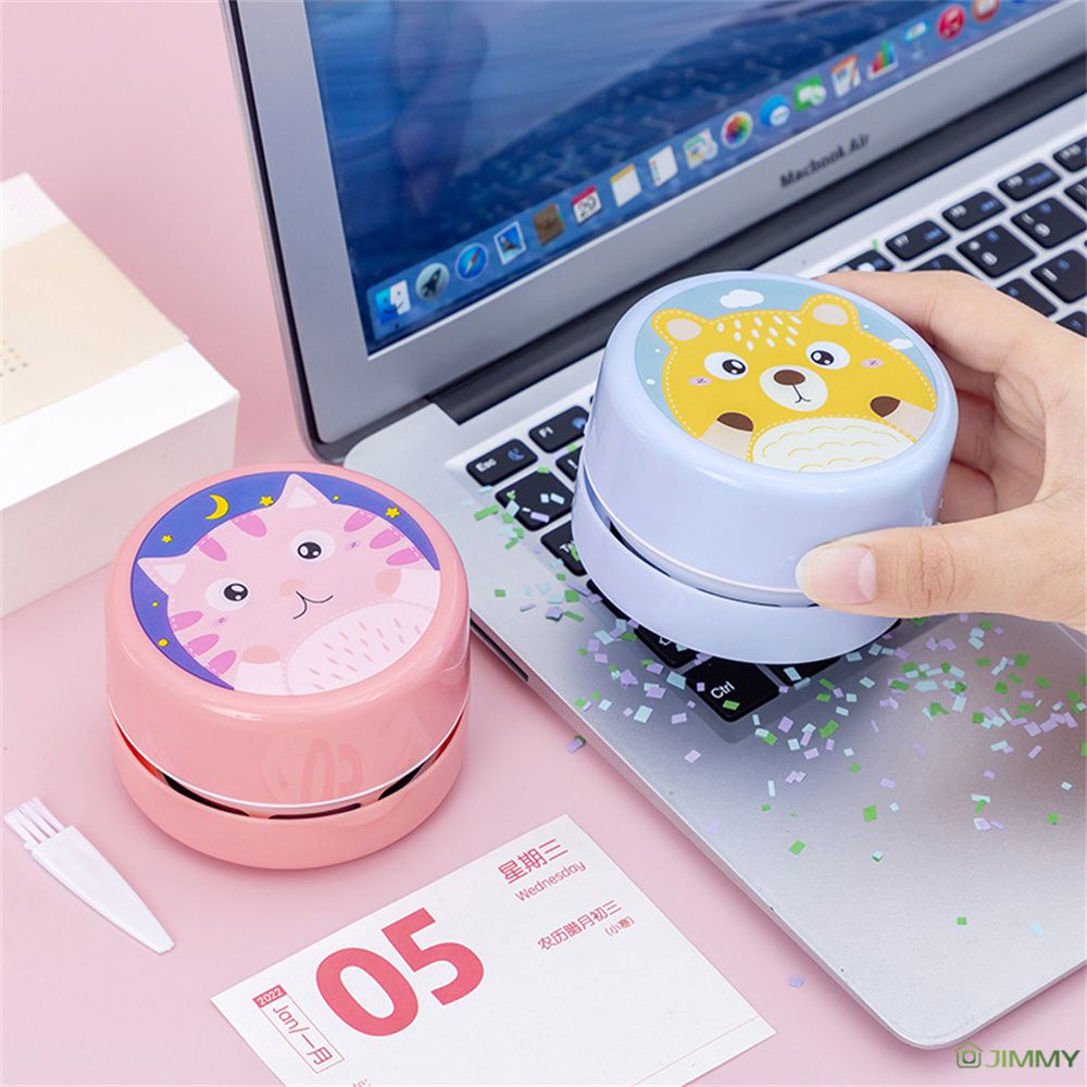 Mini Desktop Vacuum Cleaner Cute Desktop Wireless Cleaner Rubber Crumb ...