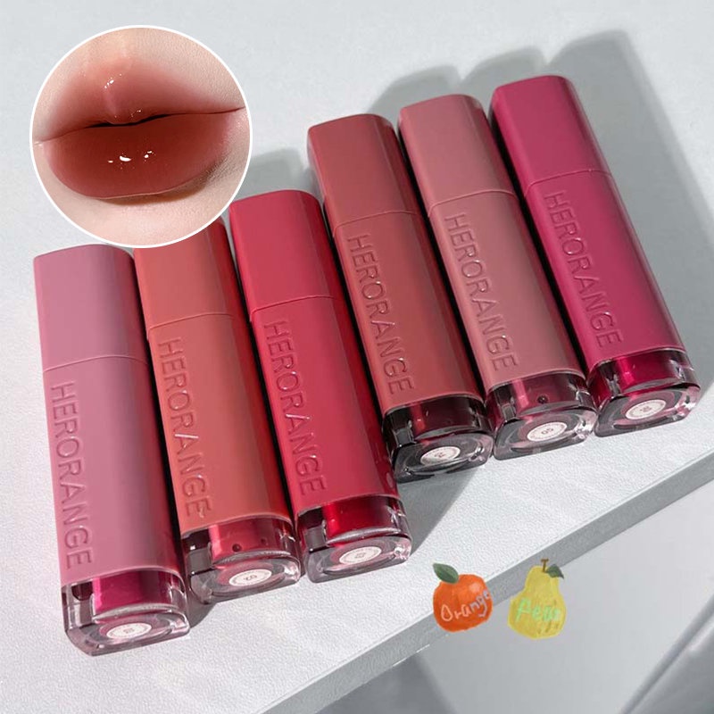 HERORANGE Lip Gloss Mirror Surface Moisturize Not Easy To Fade Water ...