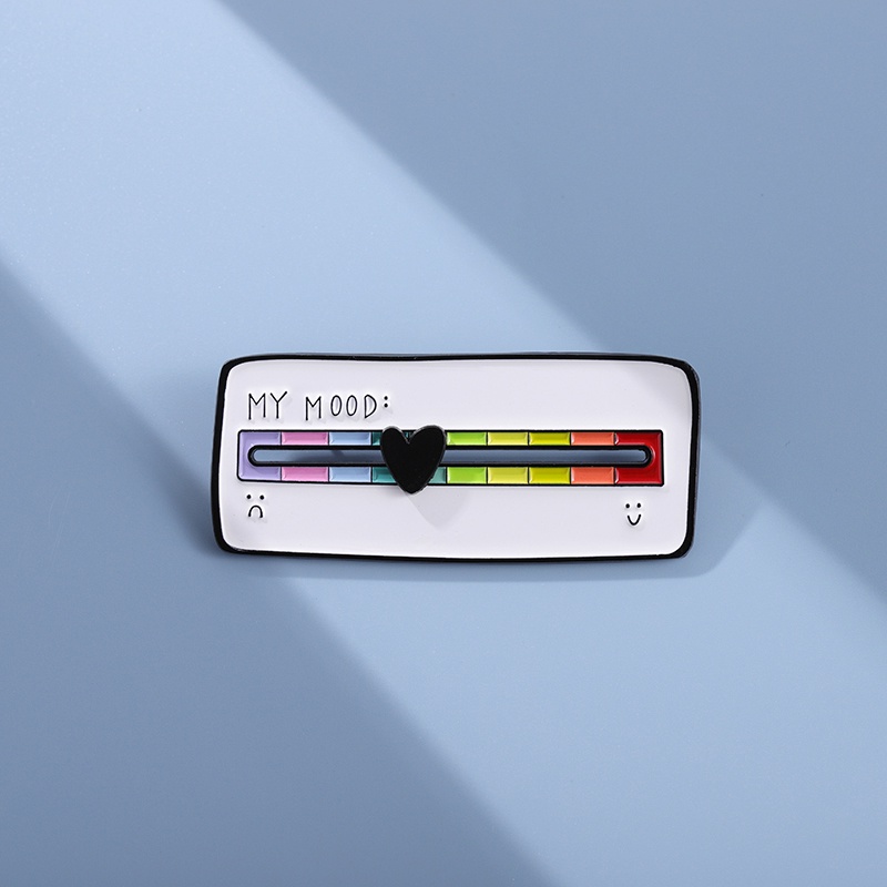 My Mood Enamel Pin Creative Emoticon Brooch Buckle Metal Mood Tracker Pins Lapel Badges Jewelry ...