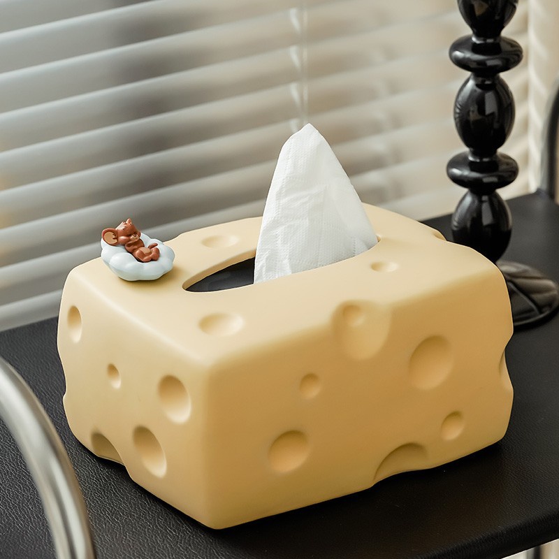 YOLO | Premium Light Luxury Style Cream Cheese Ceramic Tissue Box ...
