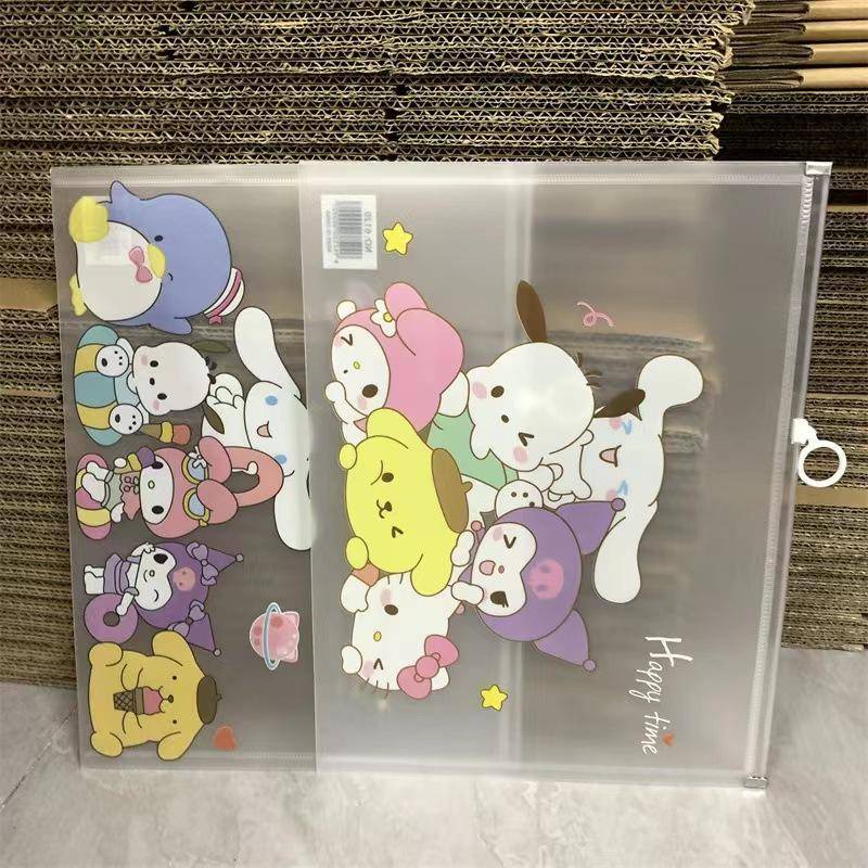 4Pcs Sanrio A4 Transparent Document Bag Office File Holder Mymelody ...