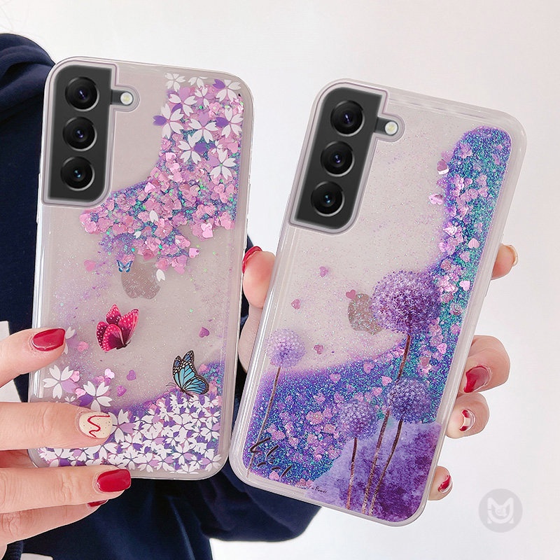 Liquid Quicksand Bling Glitter Case For Samsung Galaxy S24 S23 S22 S21 S20 S10 S9 Plus S23 S22 ...