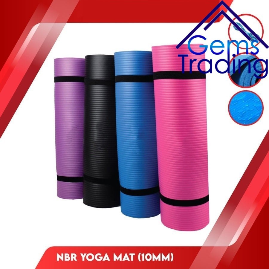 High Quality Non-slip 183CM x 61CM x 10MM fitness Pilates Yoga Mat ...