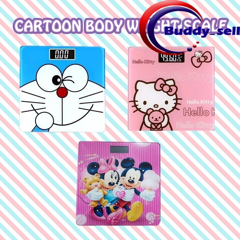 Cartoon Digital Electronic Body Weight Cute Weighing Accuracy Scale LCD ...