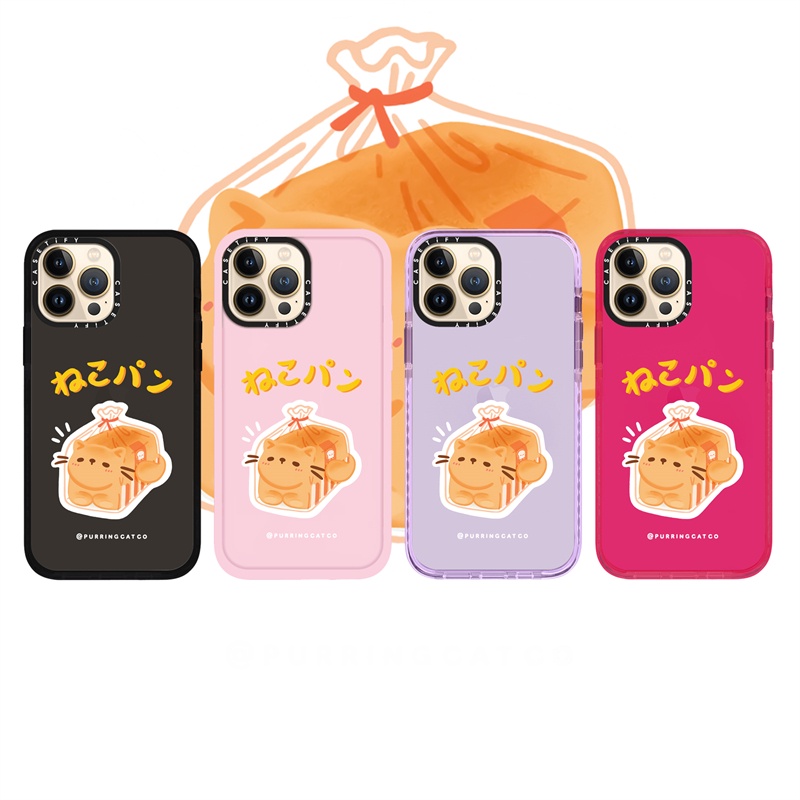 CASECASE X Cat toast RosePink Color Transparent Soft iPhone Case For ...