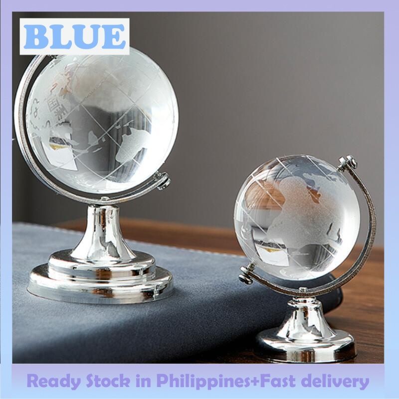 NEW Crystal Round Earth globe World Map Sphere Ball Cute Desk Ornaments ...