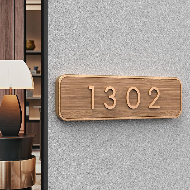 Number Plate Customize Plate Rumah House Number Wood Grain Digital ...