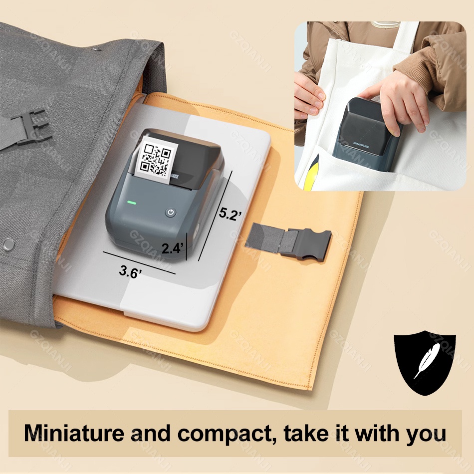 NIIMBOT B1 Label Official Bluetooth Printer with Bag Case and White ...