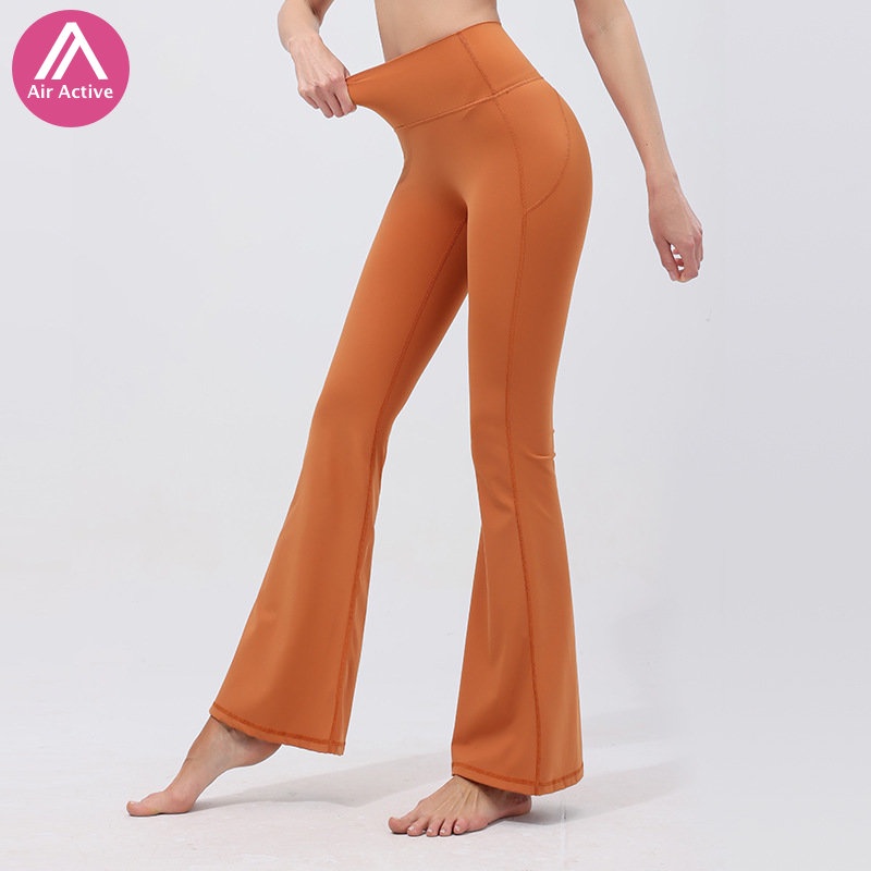High Waist Stretchy Flare Pants Hip-lifting Sports Pants Yoga Wear ...