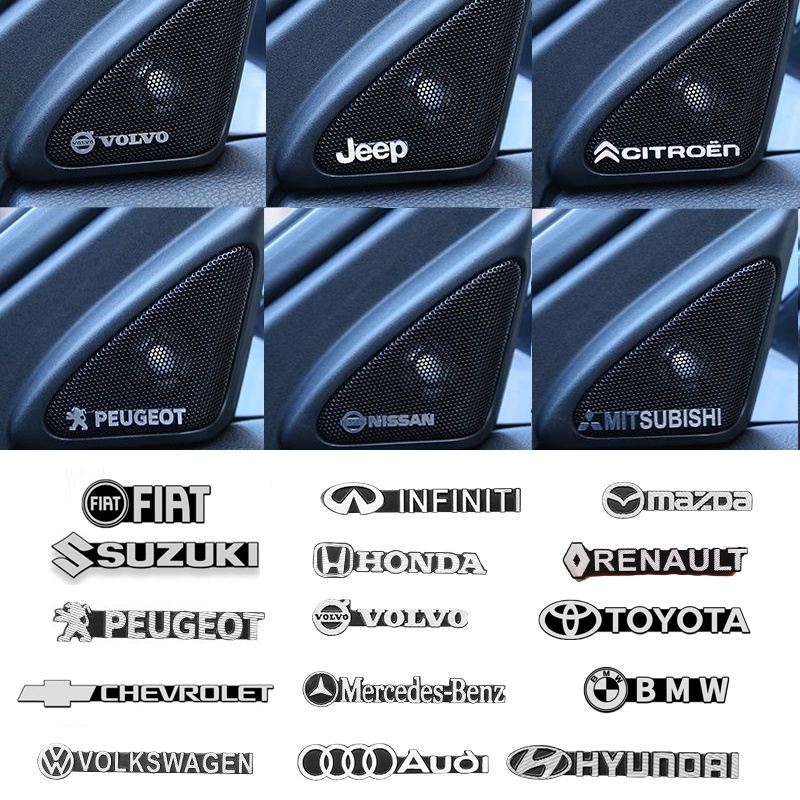 Car 3D Aluminum Metal Decorative Sticker Car Interior Decal Emblem ...