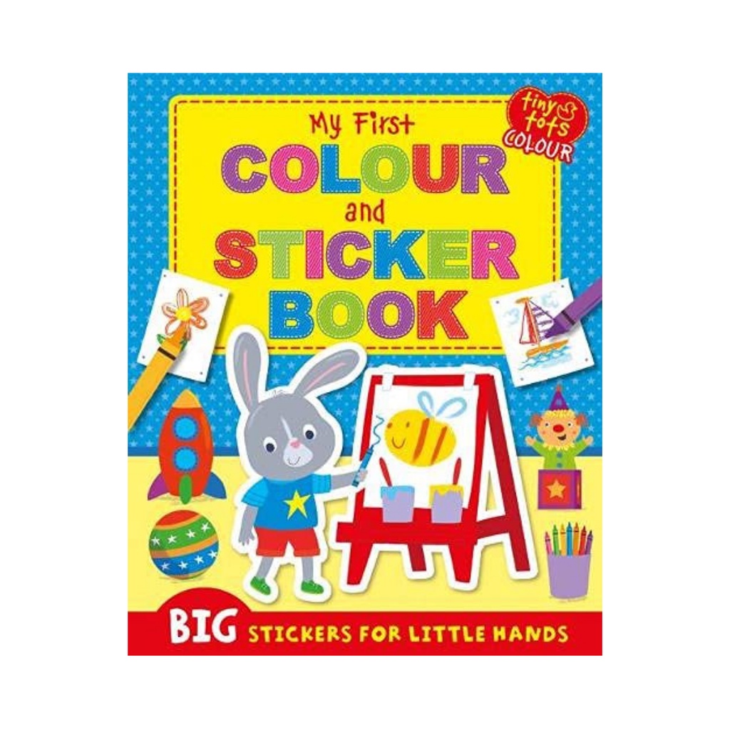 My First Colour & Sticker Book For Kids To Color Pages of Animals With ...