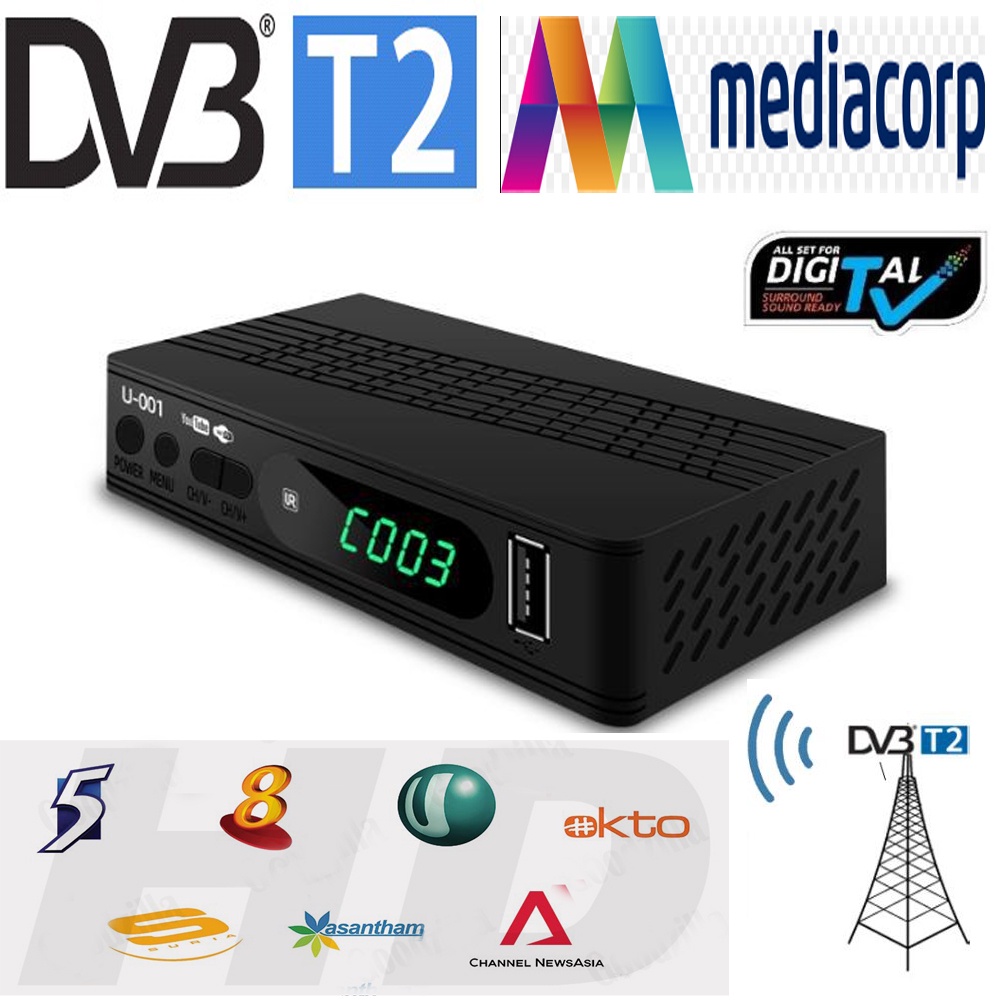 HD Mediacorp Terrestrial Digital Television Receiver Box Tv Receiver ...