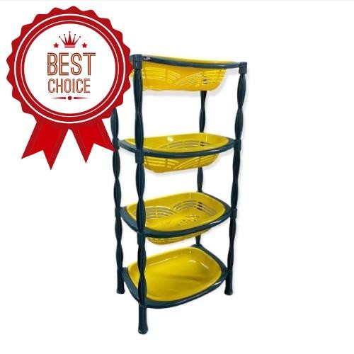 4 Tier Storage Rack 4 Tier Storage Rack Multi-Purpose Durable Plastic ...