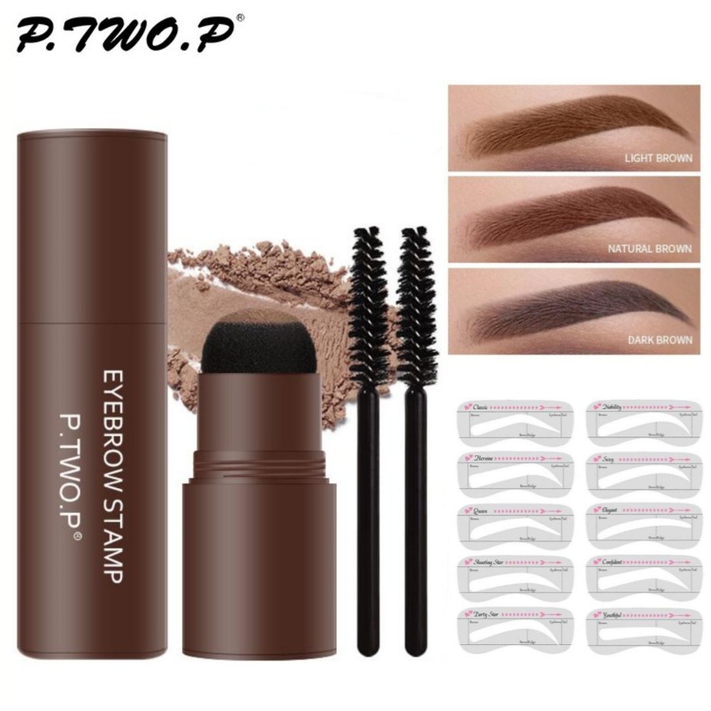 P.TWO.P Eyebrow Stamp Stencil Kit One Step Brow Stamp Shaping Kit ...