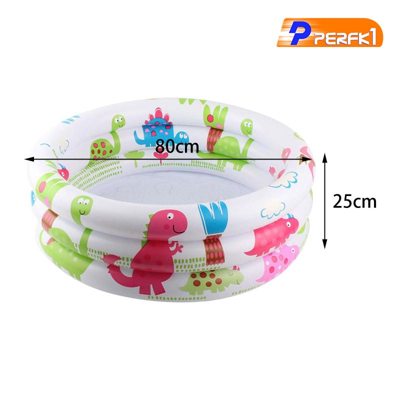 [Perfk1] Dinosaur Inflatable Pool for Kids, Dino Swimming Pool, Round ...