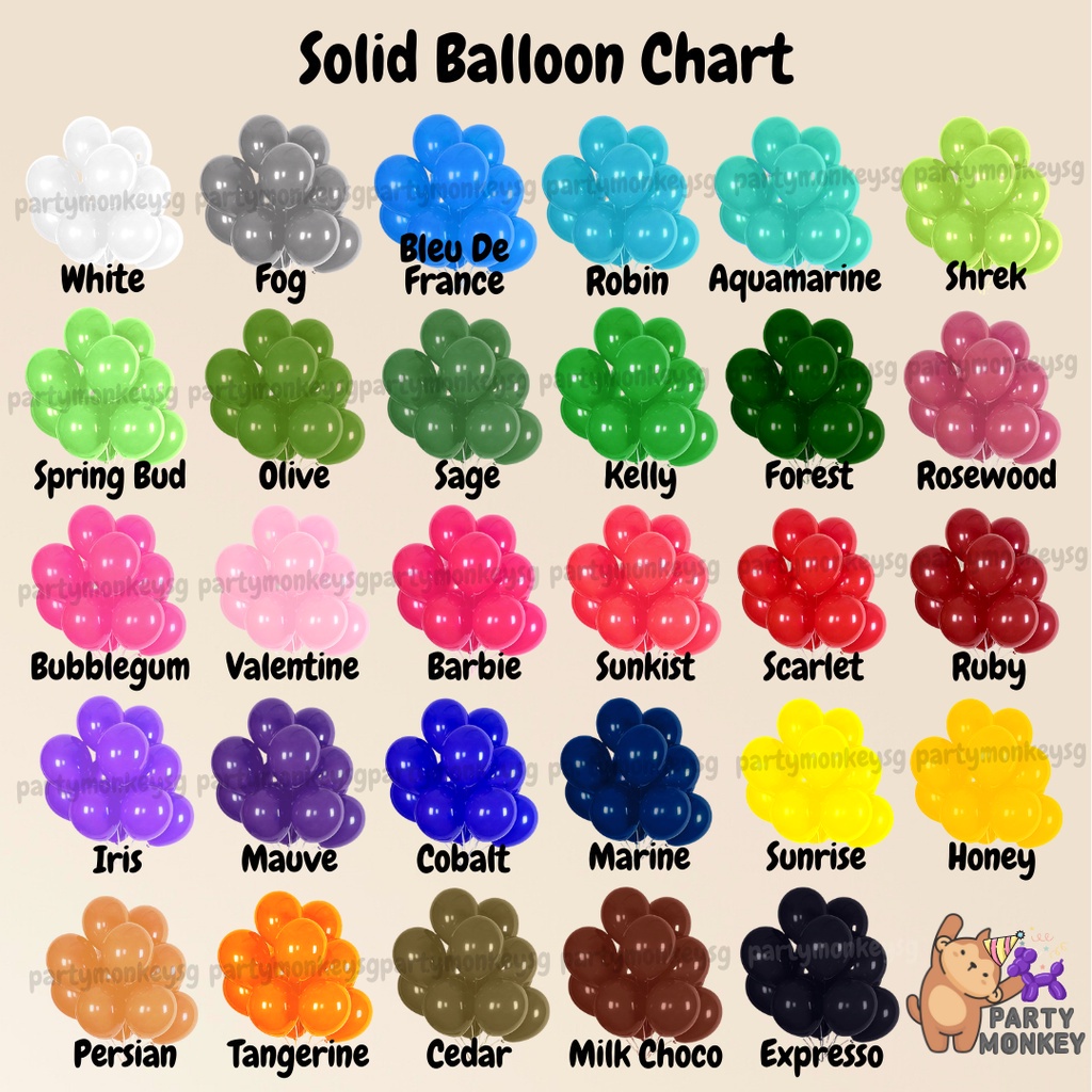 [SG Seller] 18 Inch Latex Balloon Big Balloon Pearly Metallic Glossy ...