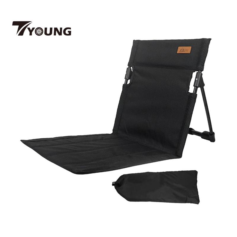 [In Stock] Chair with Backrest, Camping Chair with Storage Bag, Stadium ...